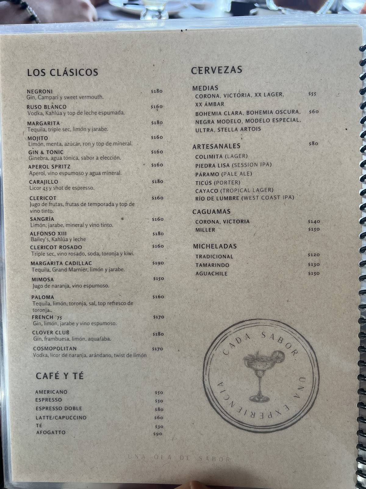 Carta del restaurante Altamar Seafood, Manzanillo