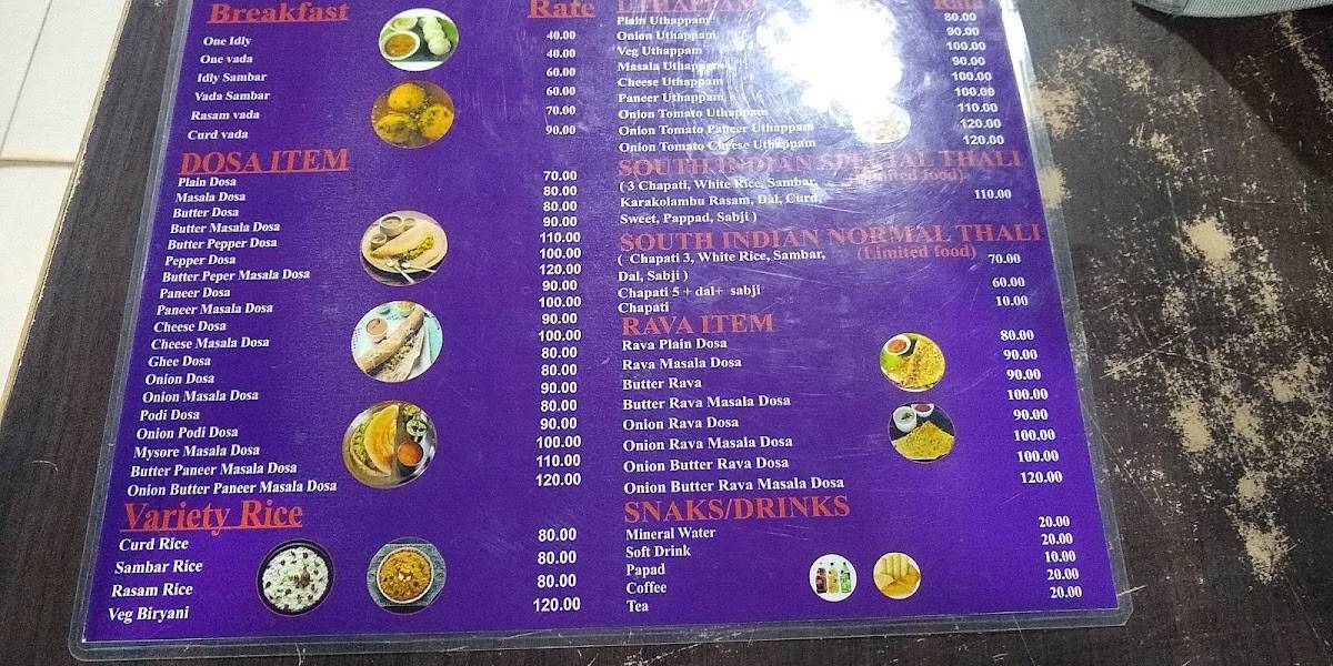 Menu at Ananda Bhavan, Baddi, SCF 4