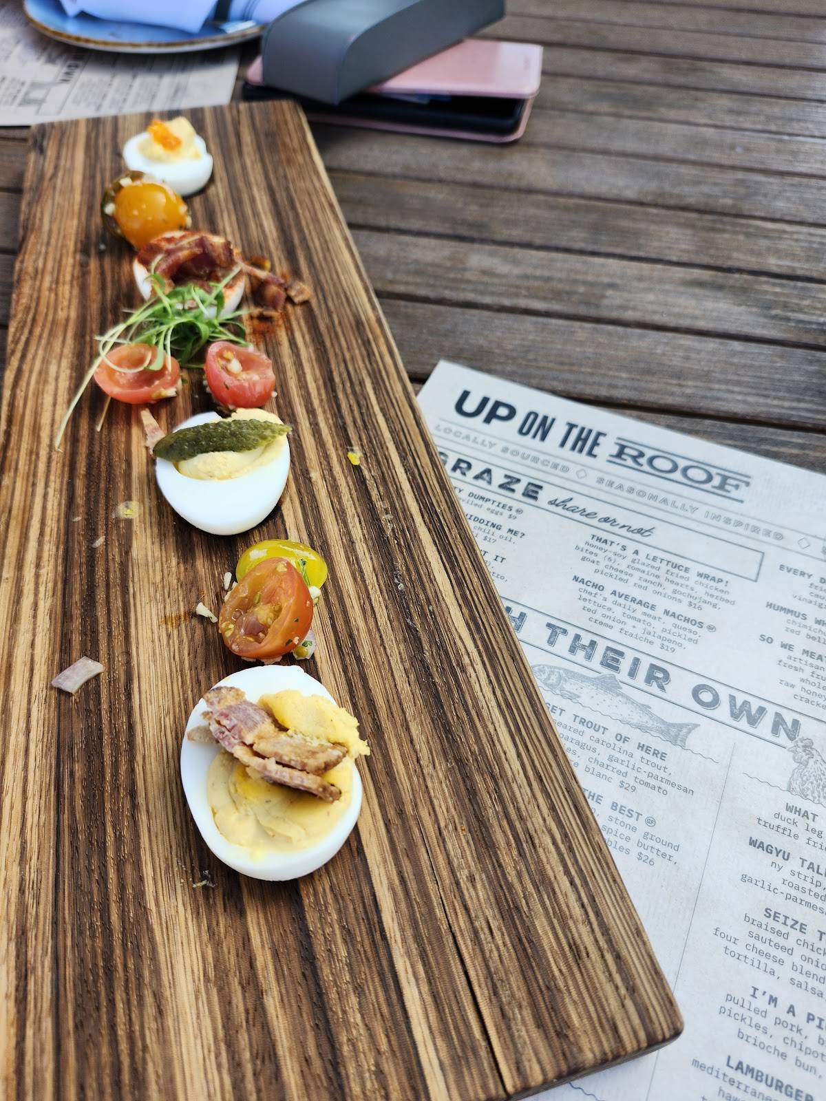Menu at UP on the Roof pub & bar, Anderson