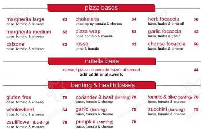 Menu at Andiccio 24 pizzeria, Sandton, Sandton Court Rivonia Rd