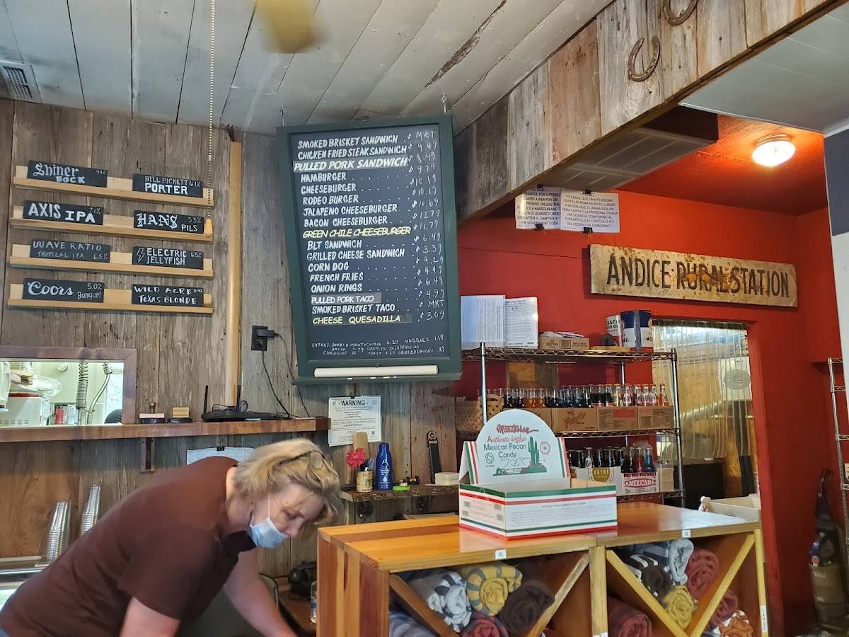 Menu at Andice General Store restaurant, Georgetown