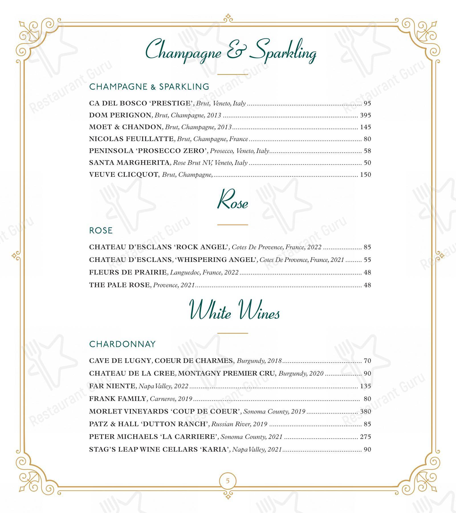 Menu at Anthony's Runway 84 steakhouse, Fort Lauderdale