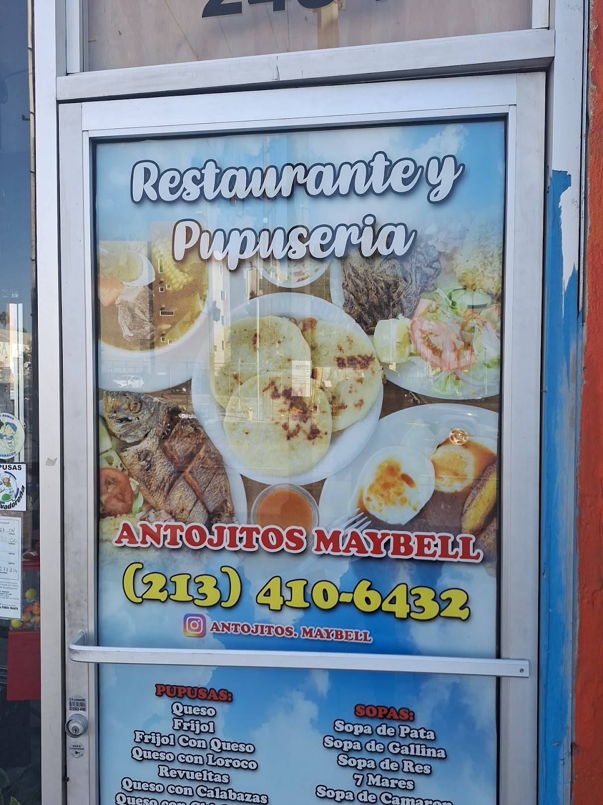 Menu at Antojitos Maybell Restaurante y Pupuseria, Los Angeles