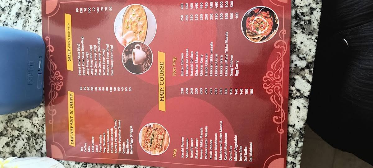 Menu at Apna jayka restaurant, Jhajra
