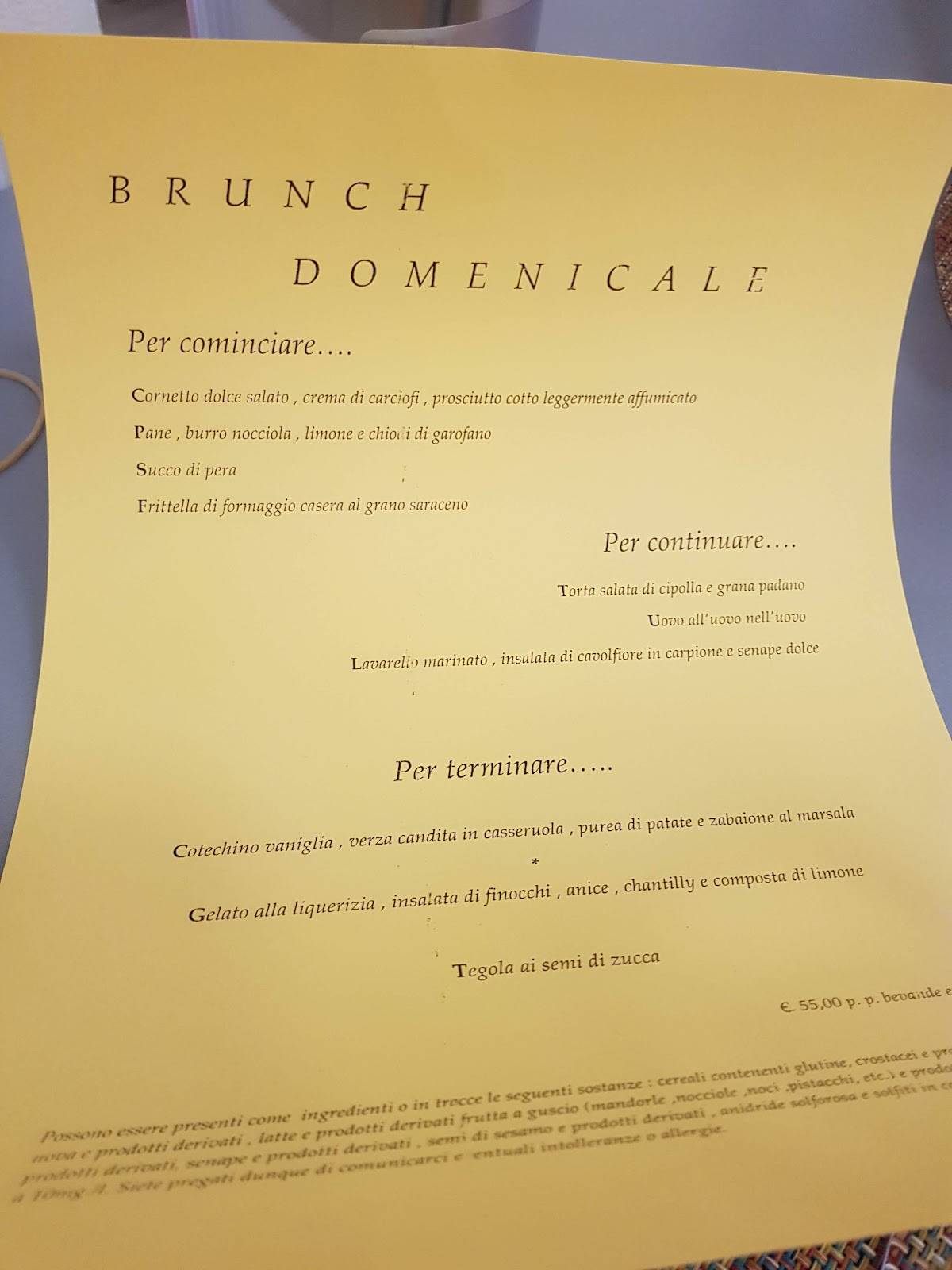 Menu da Ristorante Il Portico, Appiano Gentile