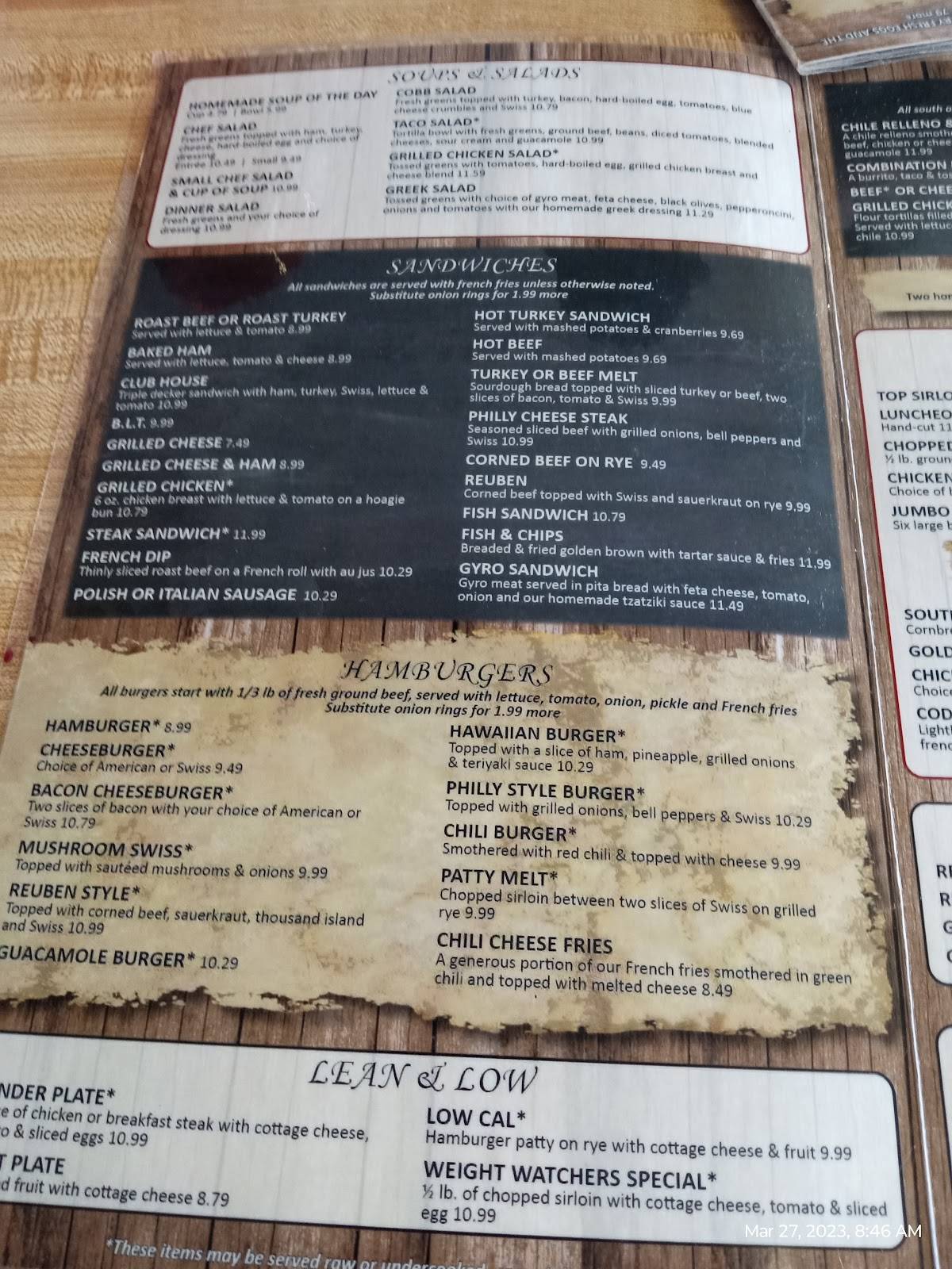 Menu at Appleridge Cafe, Wheat Ridge