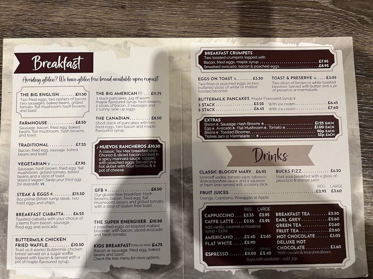 Menu at Arbuckles Restaurant & Bar, Downham Market