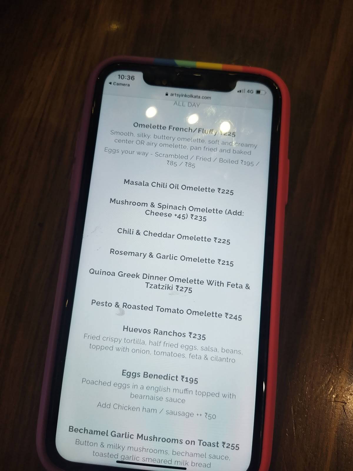 Menu at Artsy - Coffee & Culture, Kolkata