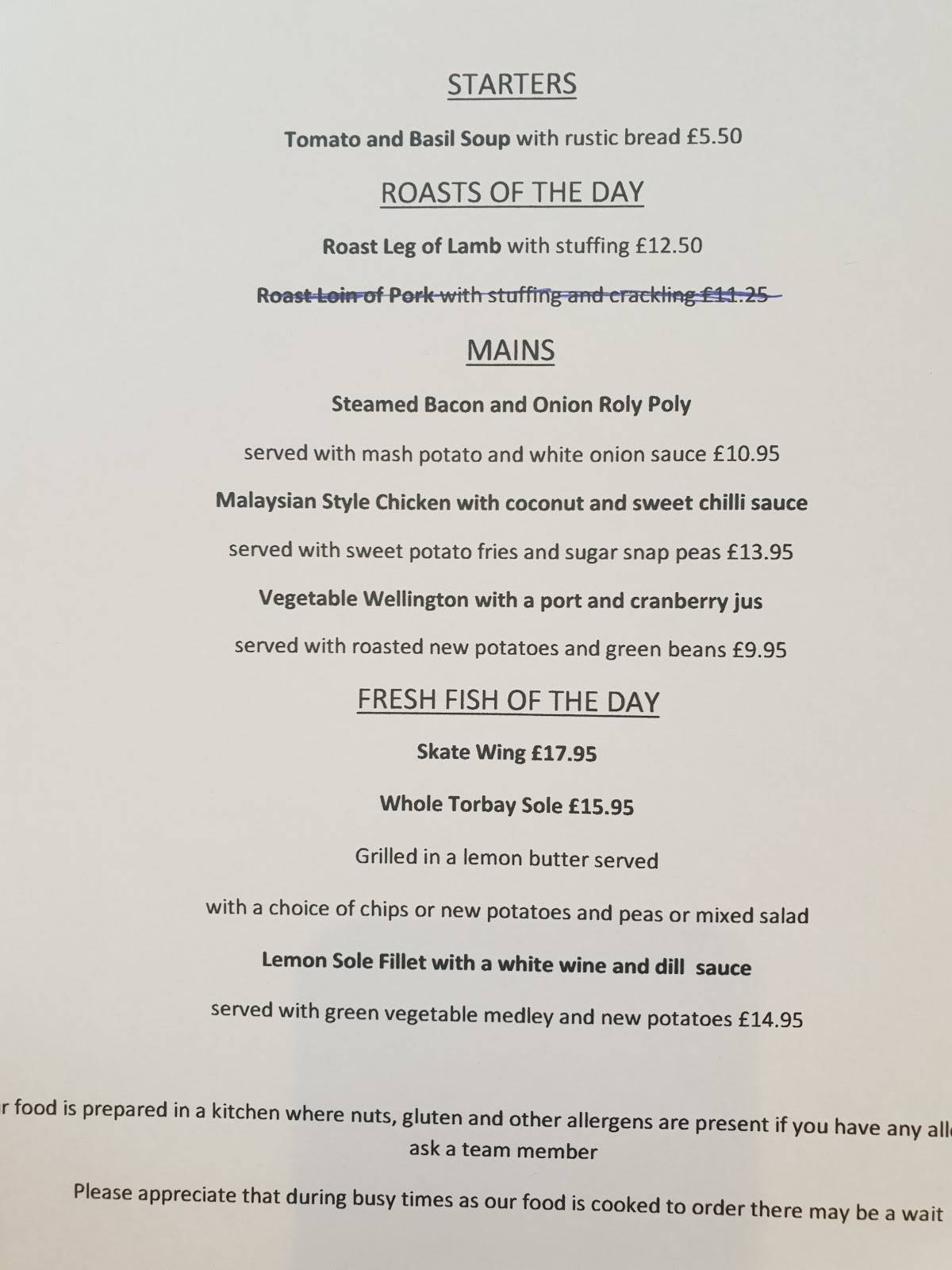 Menu at Arun View Inn pub & bar, Littlehampton