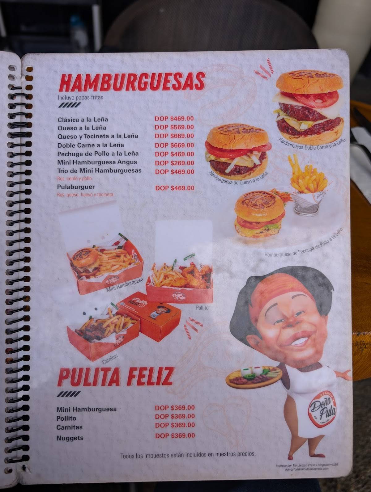 Carta del restaurante Asadero Doña Pula, Canabacoa, Santiago De Los ...
