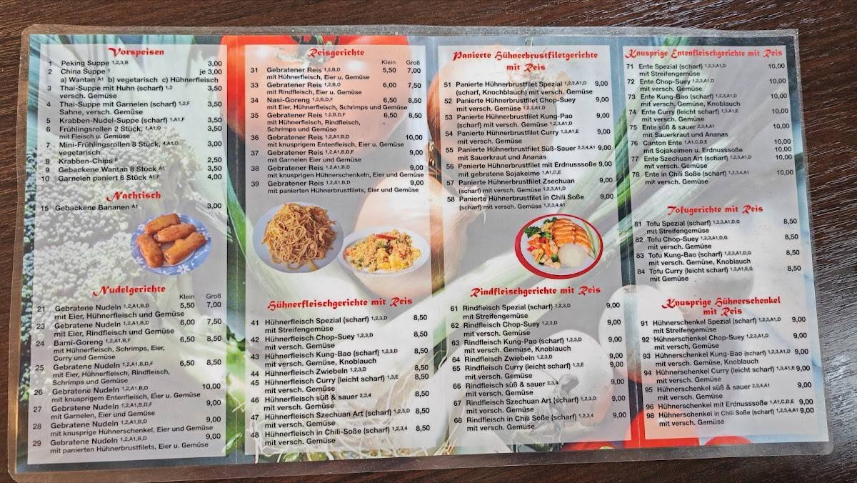 Speisekarte von Asia Haus Ulmen restaurant, Ulmen