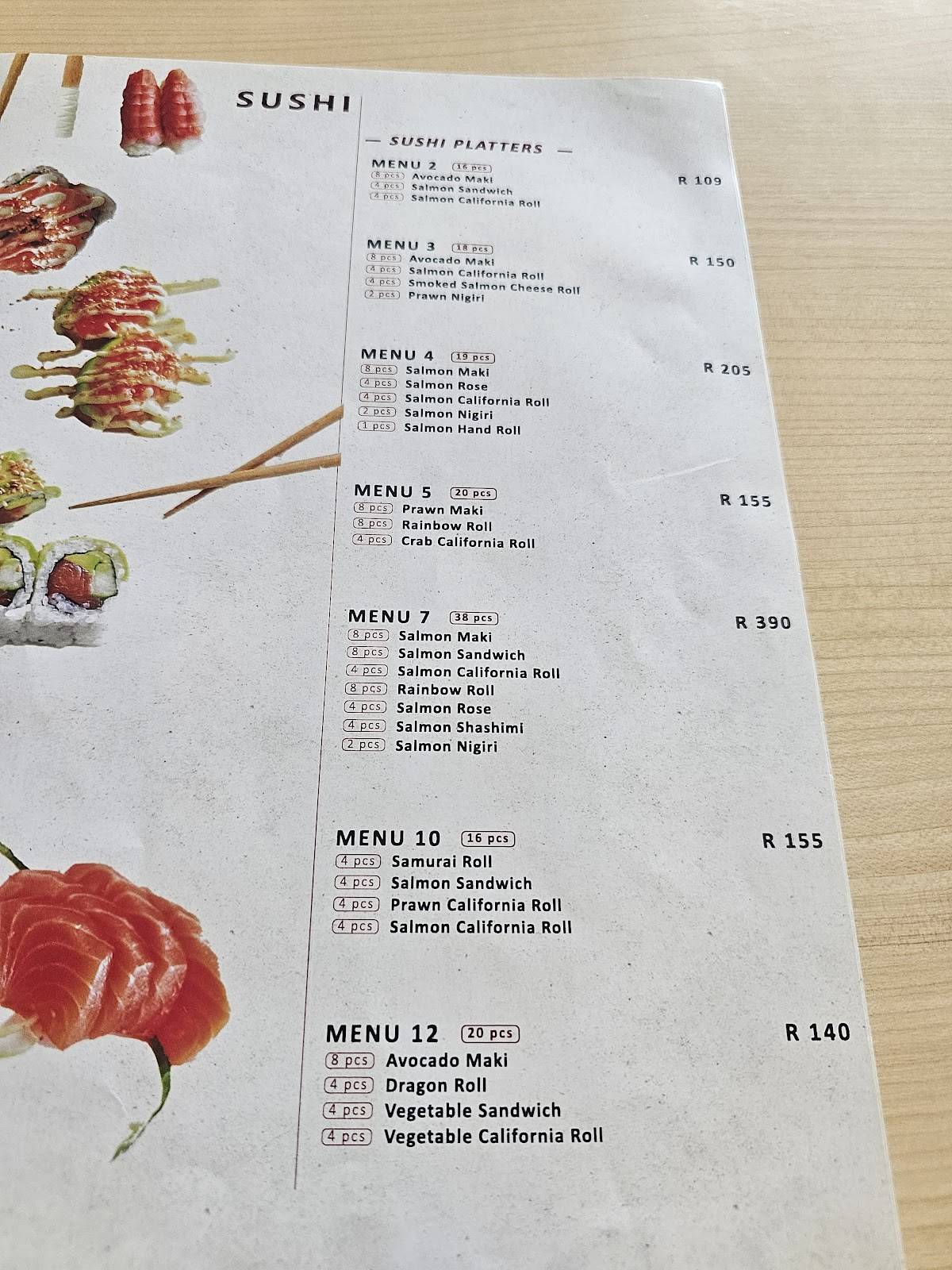 Menu at Asia Yummy - Asian Cuisine & Sushi restaurant, Vereeniging