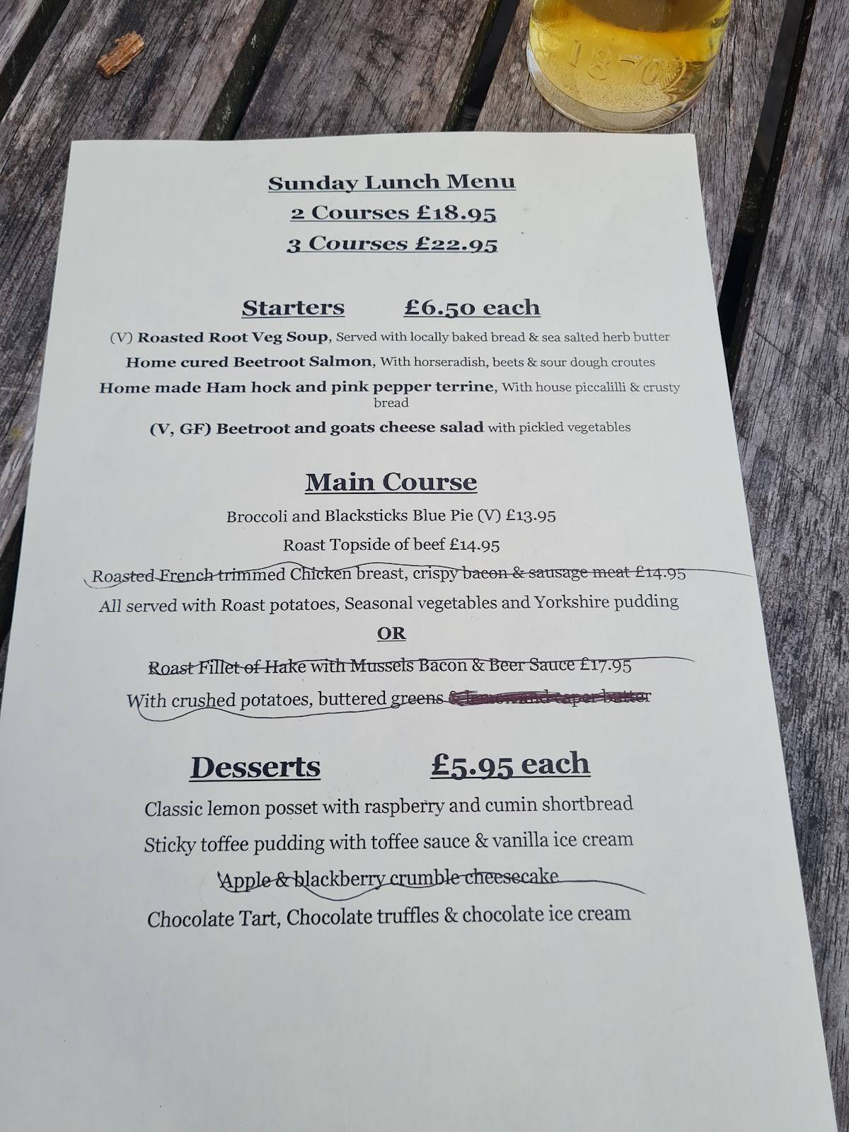 Menu at Assheton Arms pub & bar, Chatburn, Top Row