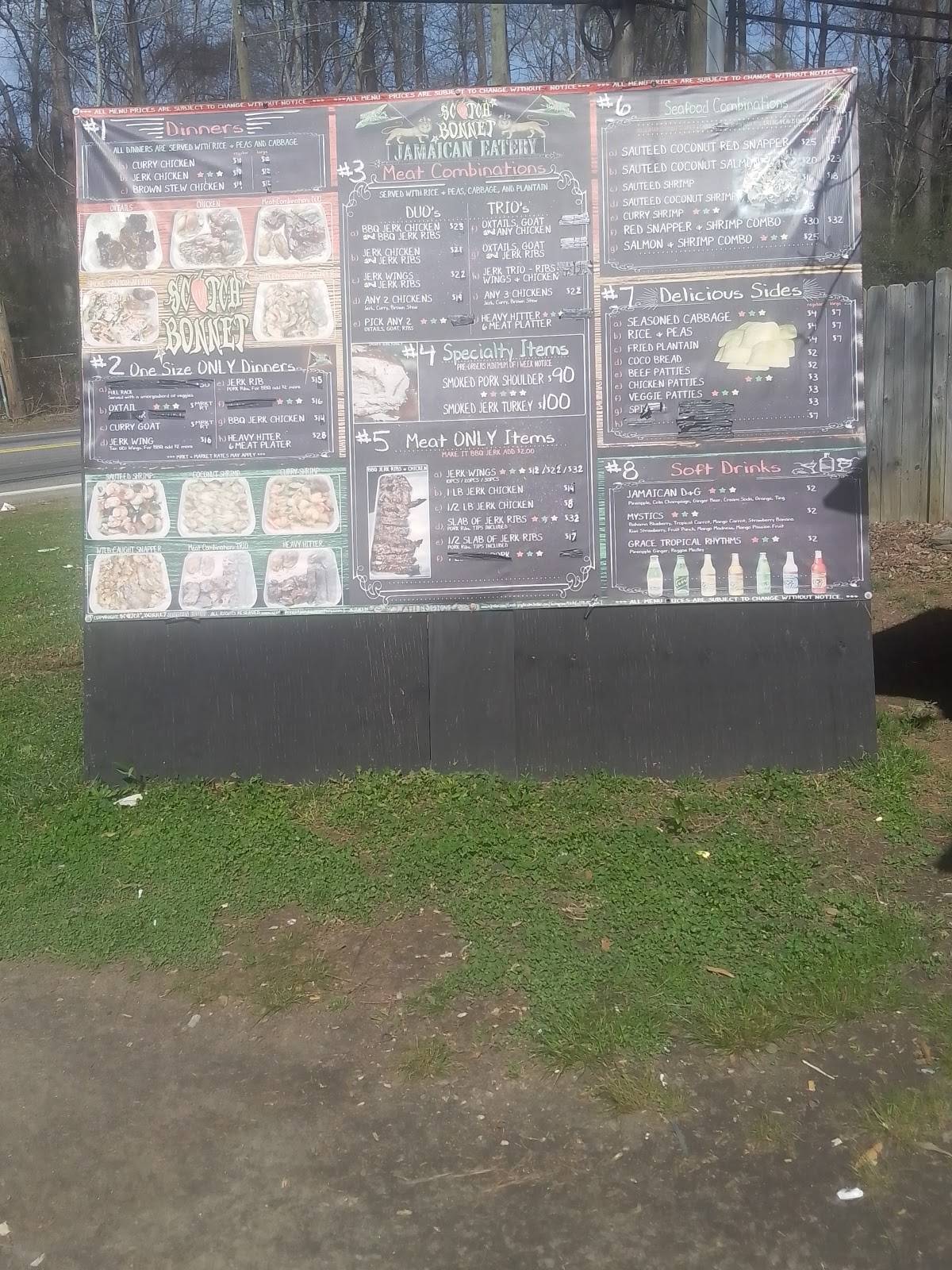 Menu at Scotch Bonnet Jamaican Restaurant, Atlanta