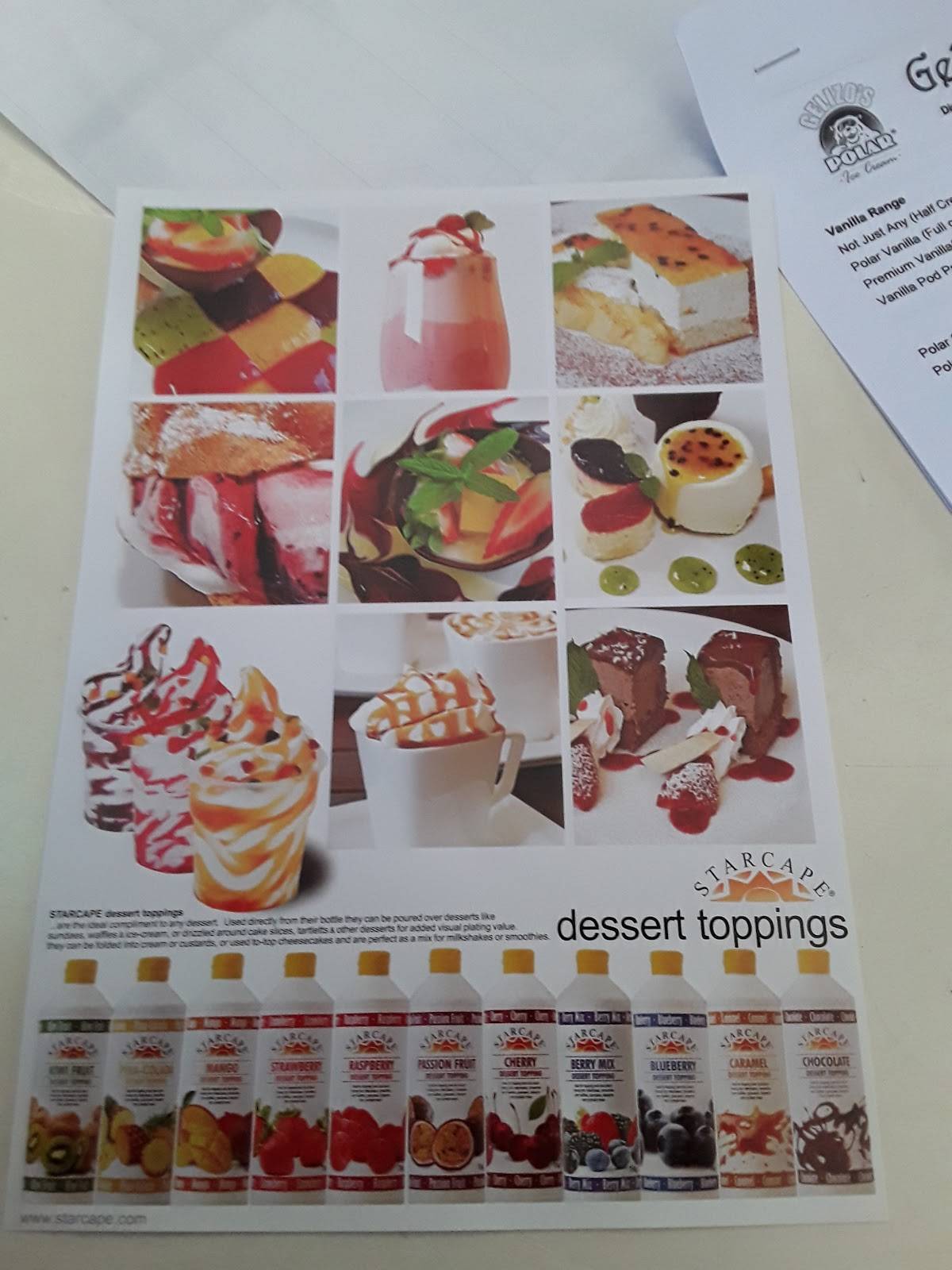 Menu at Atlantic Express Train Restaurant, Cape Town