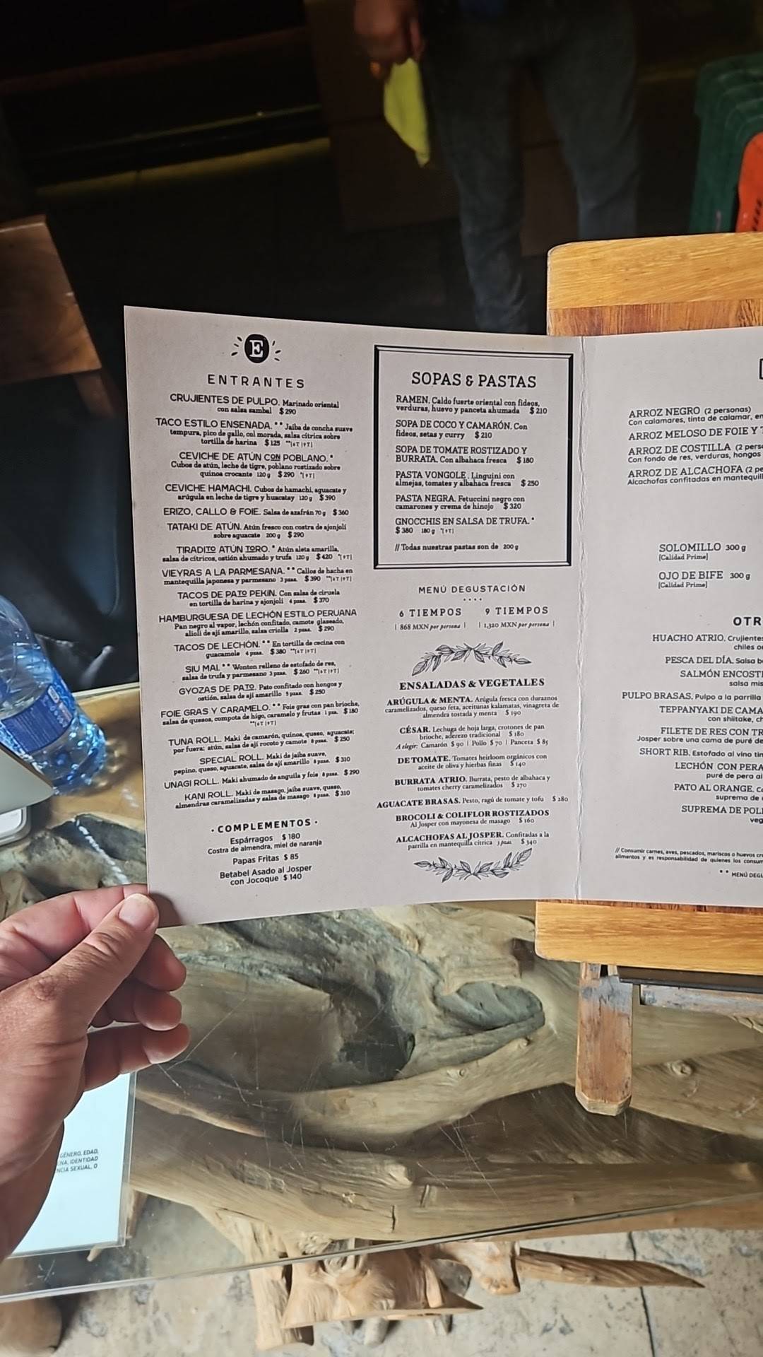 Menu at Atrio Restaurant, San Miguel de Allende