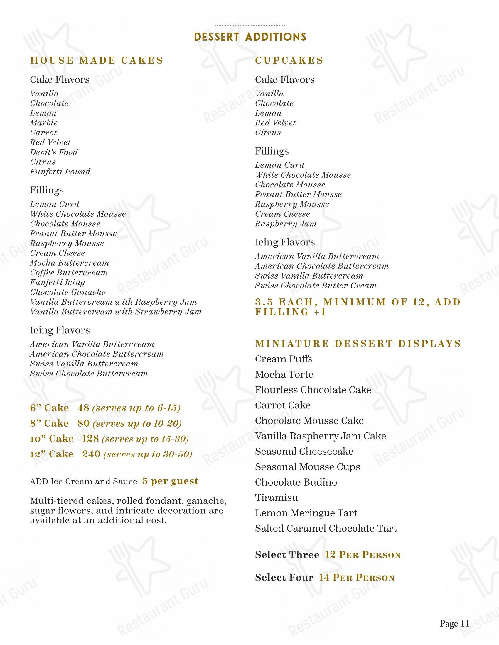 Menu at Autograph Brasserie restaurant, Wayne