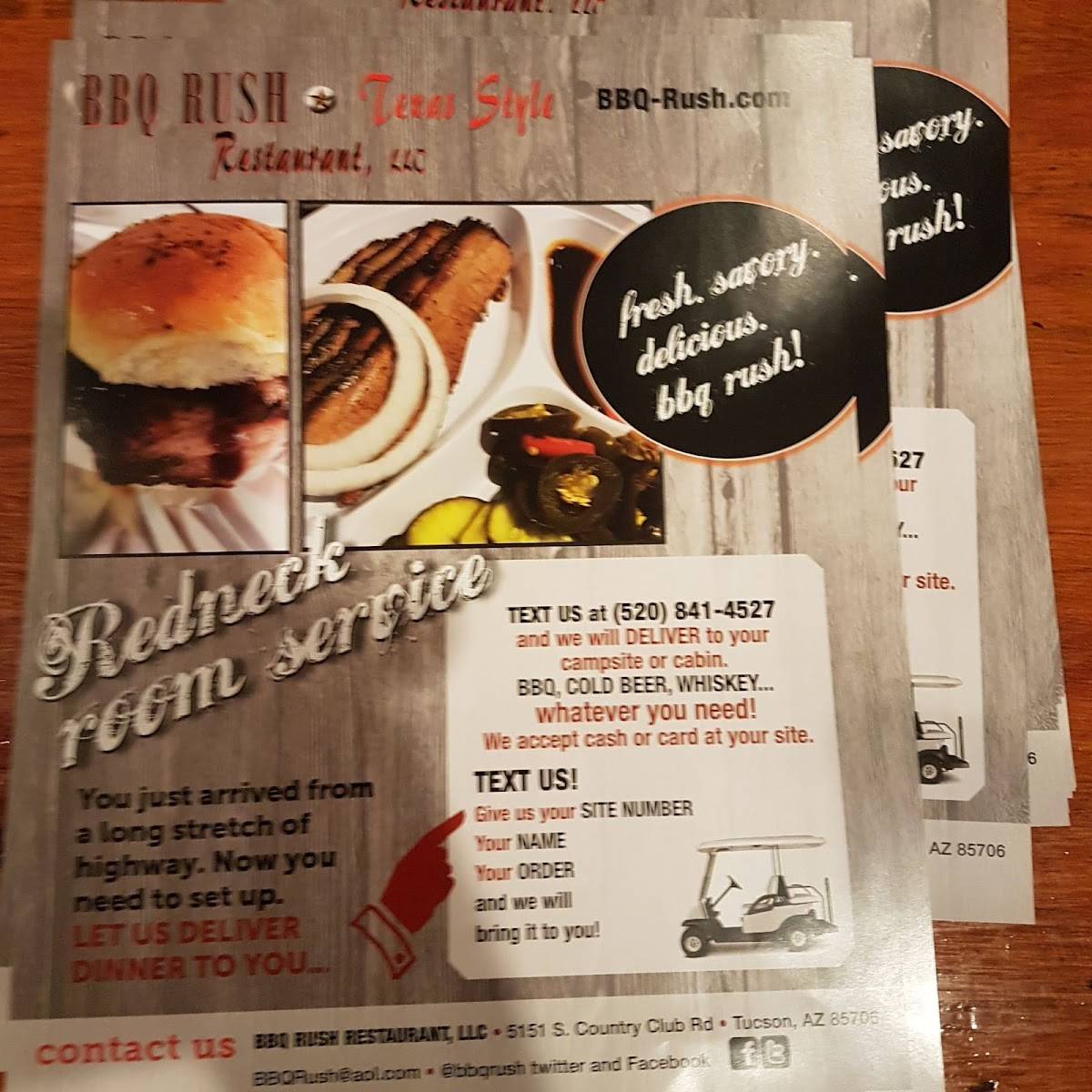 Menu at BBQ Rush Catering Co, Tucson, S Country Club Rd