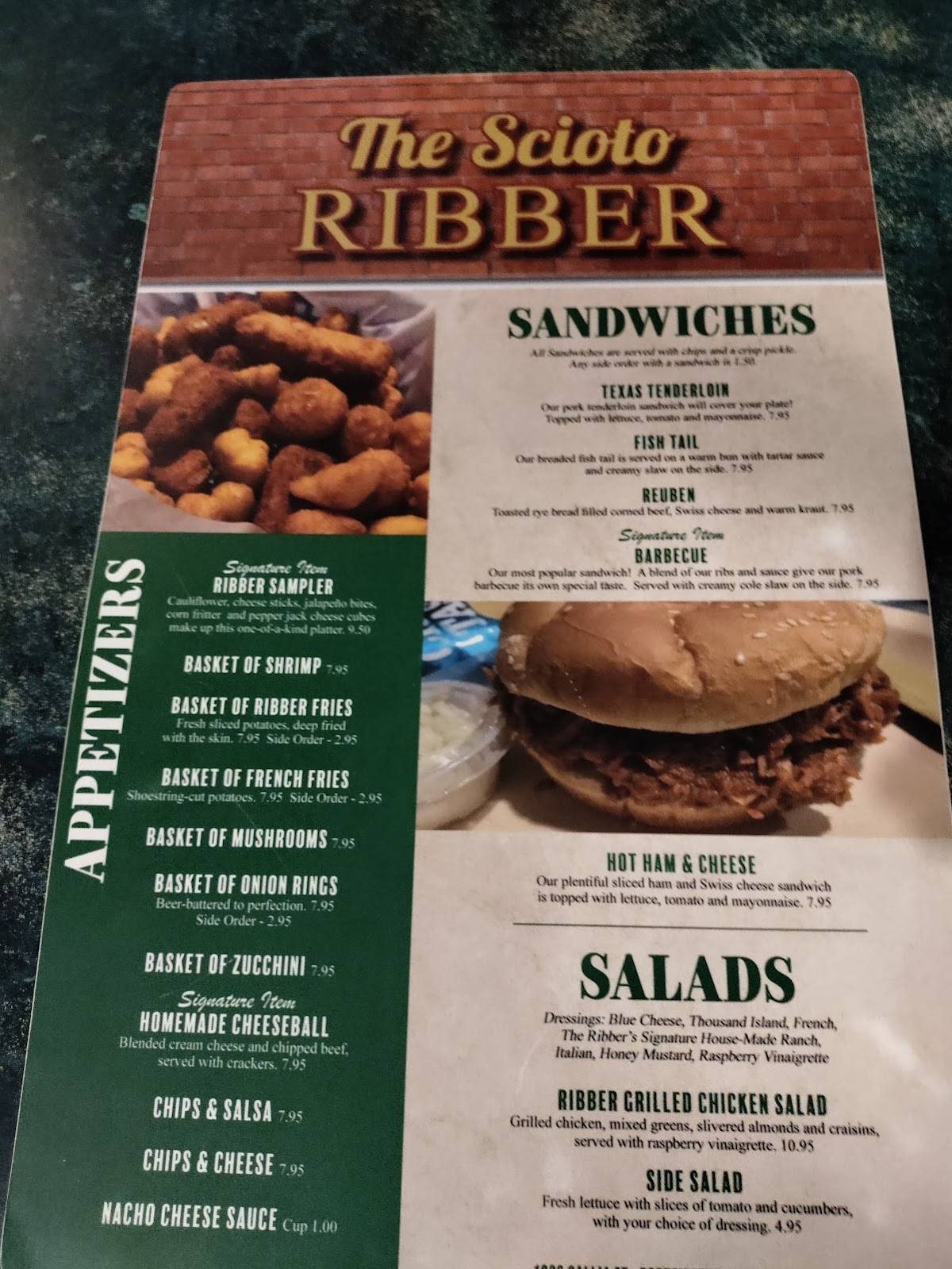 Menu at Scioto Ribber BBQ, Portsmouth