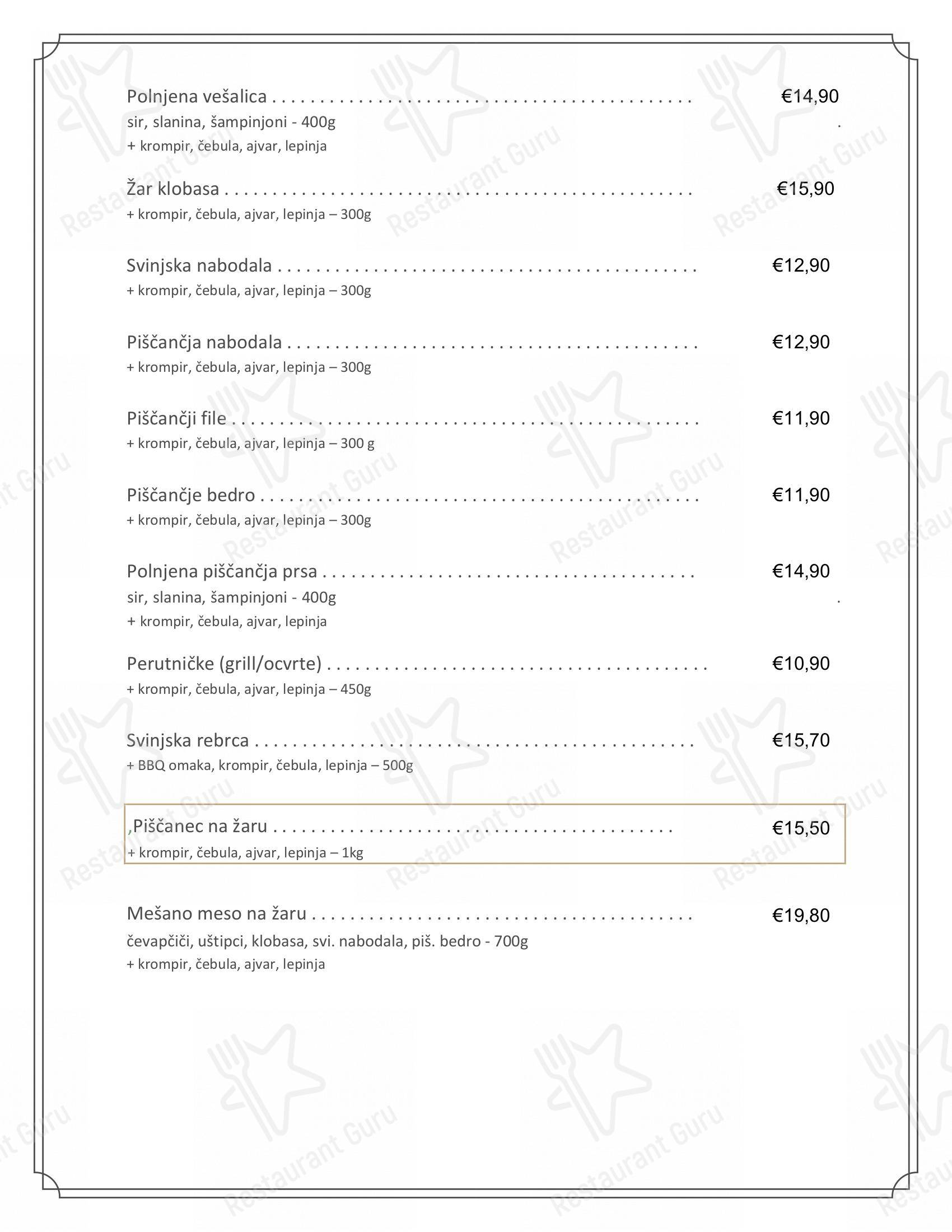 Speisekarte von TOP GRILL BBQ, Izola