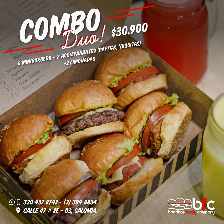 Menu at BFC: Benditas Family Company - Salomia restaurant, Cali