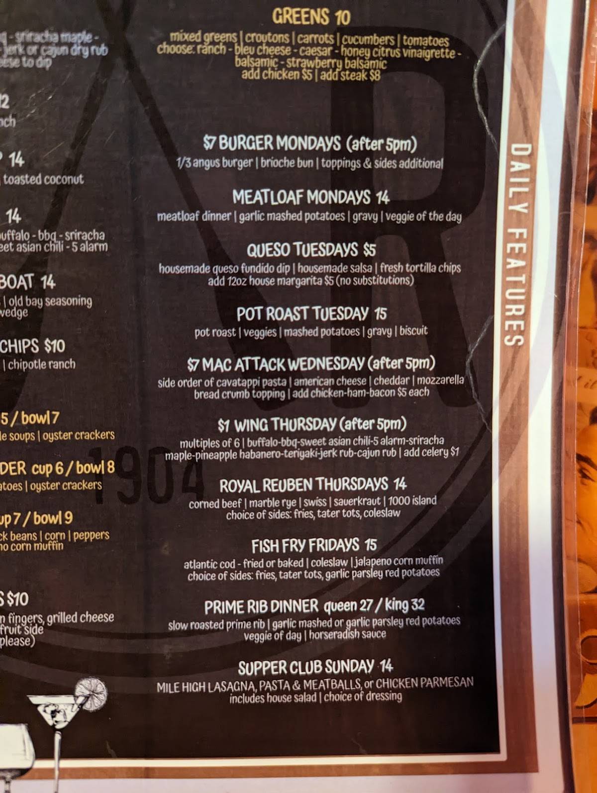 Menu at BROKEN OAR MARINA-BAR & GRILL, Port Barrington, 614 Rawson ...