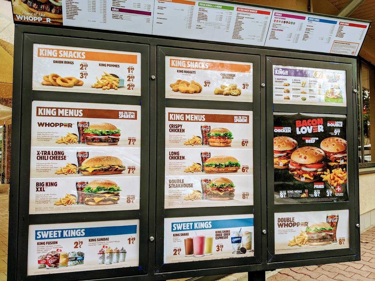 Speisekarte von BURGER KING Deutschland GmbH fast Food, Ibbenbüren