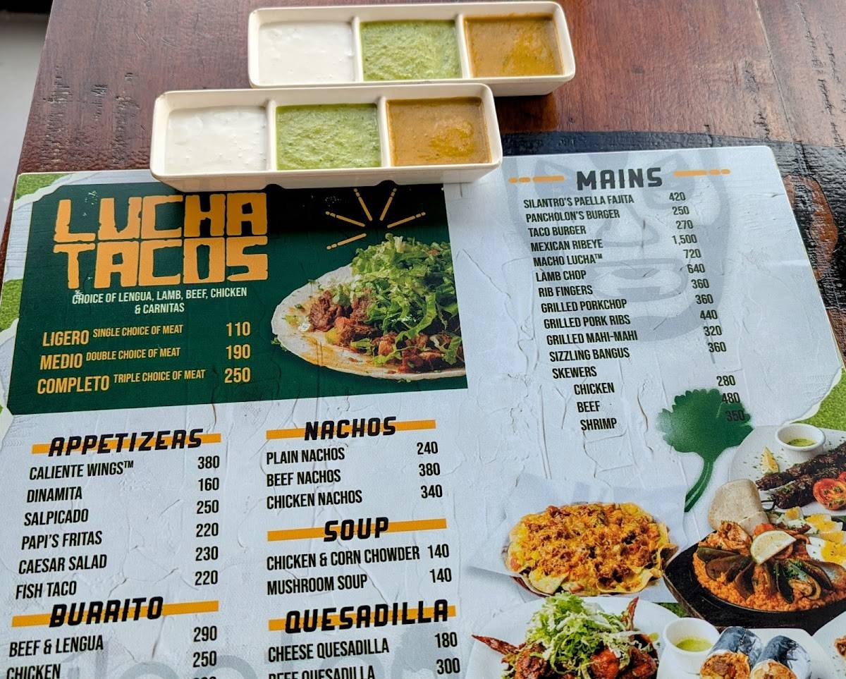 Menu at Silantro Fil-Mex Cantina - Baguio Branch restaurant, Baguio