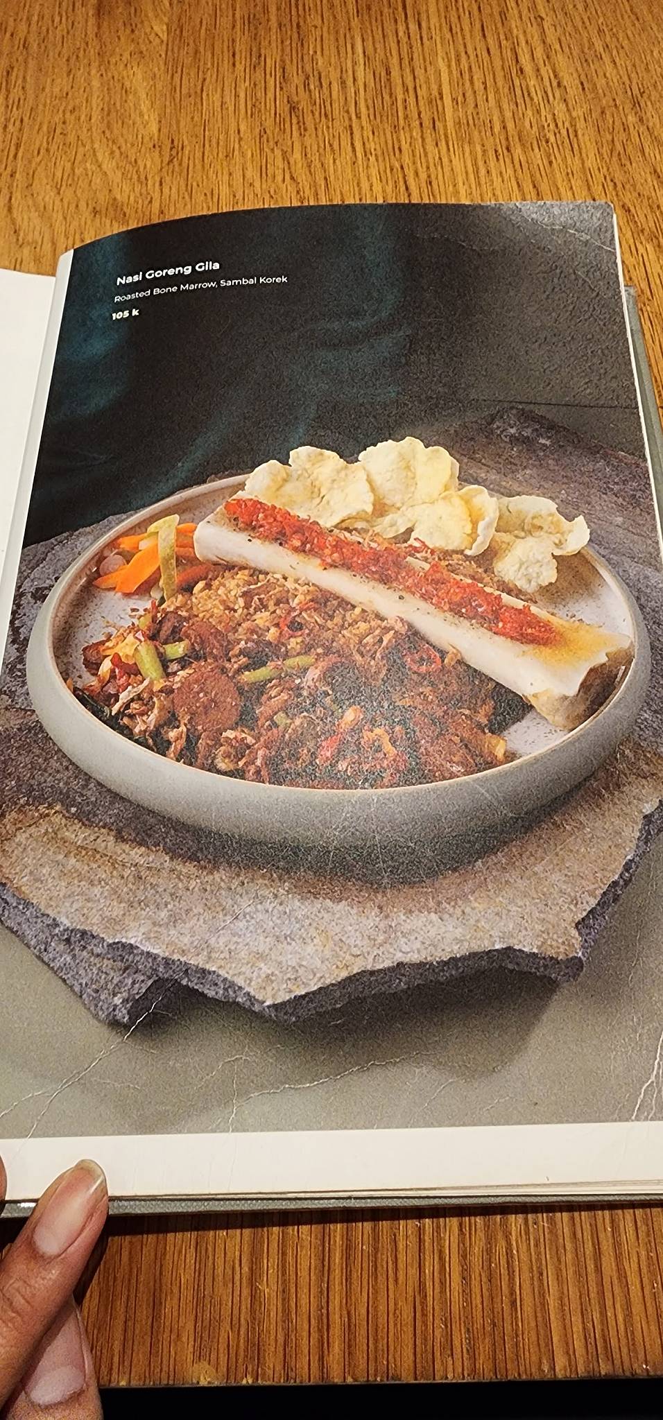 Menu at Bakerman Ashta restaurant, South Jakarta