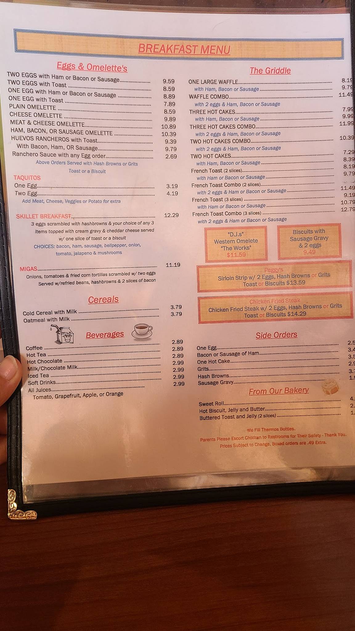 Menu at Bakery Cafe Rockport, Rockport, 205 Business