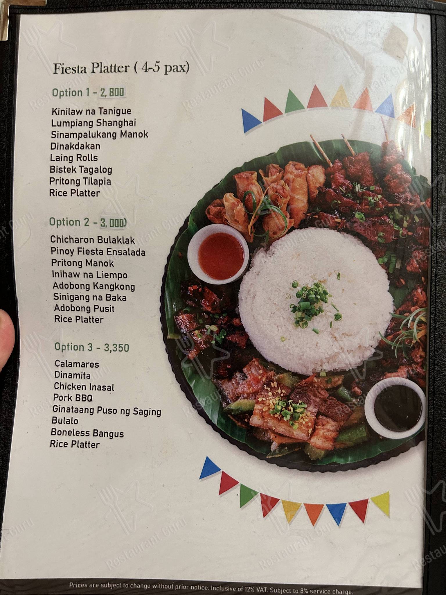 Menu at Balai Palmera - Pasalubong restaurant, Silang