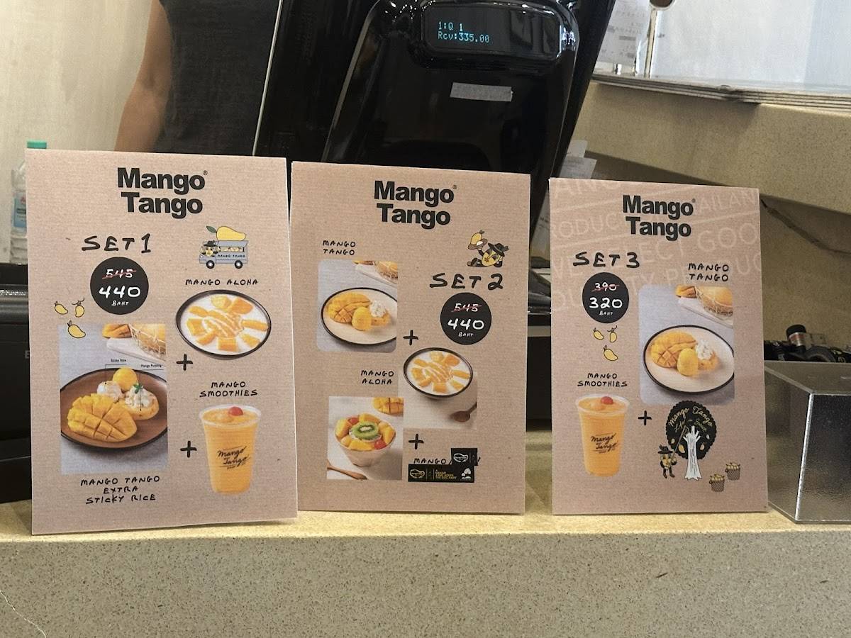 Menu at Mango Tango restaurant, Bangkok, 258