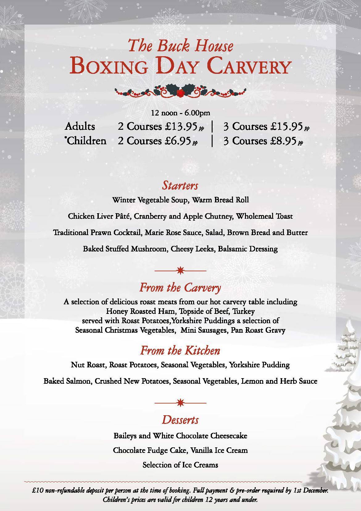 Menu at Buck House Hotel pub & bar, Wrexham