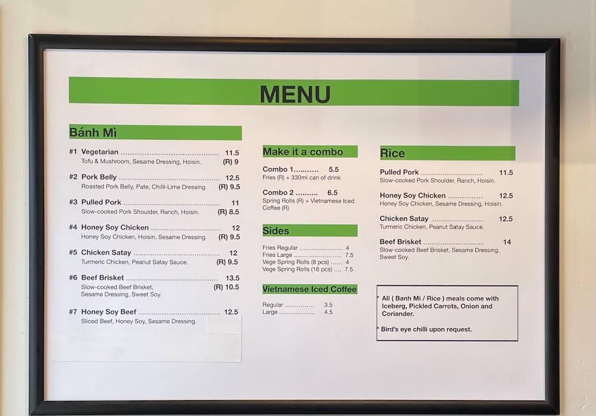 Menu at Banh Mi EM - Freshly Home Baked Bread Rolls (Bánh Mì ...