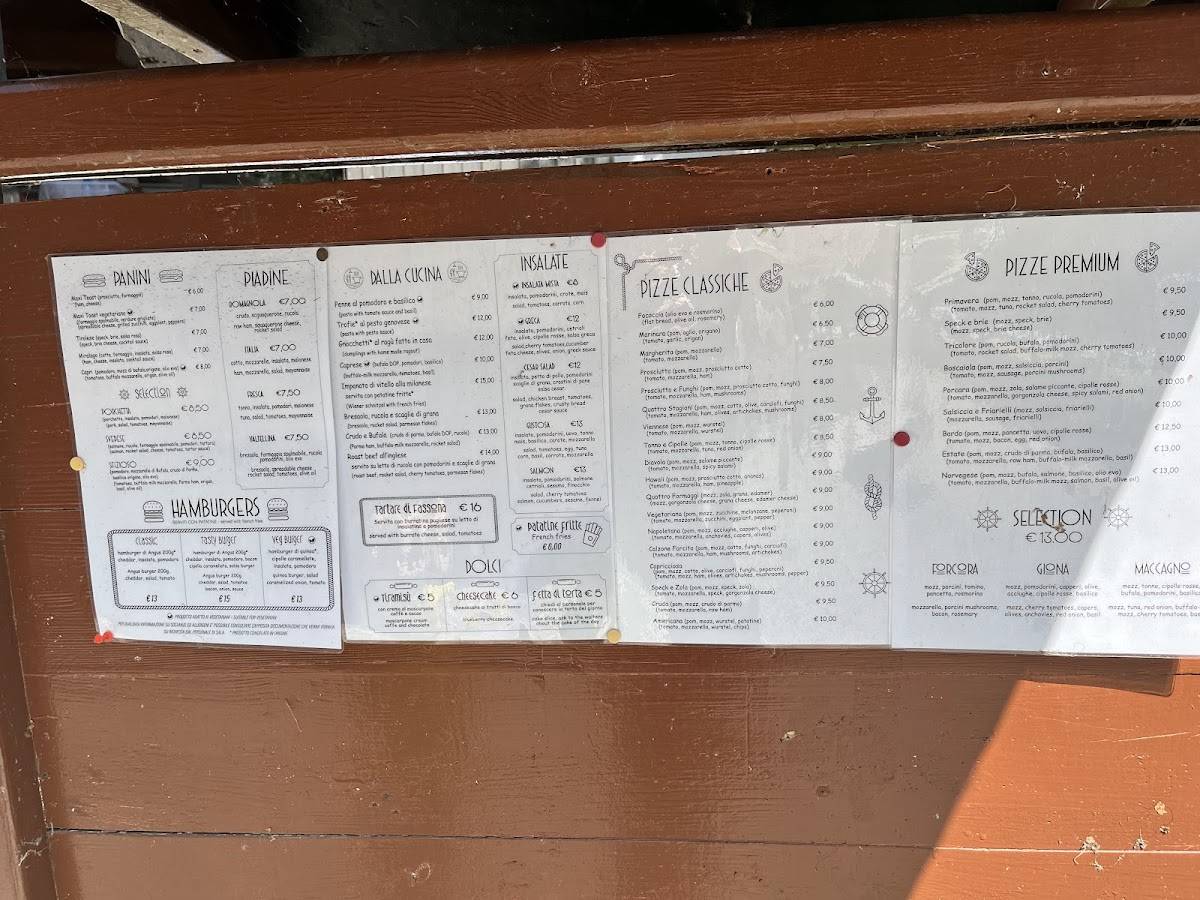 Carta de Bar Parco Giona, Maccagno con Pino e Veddasca