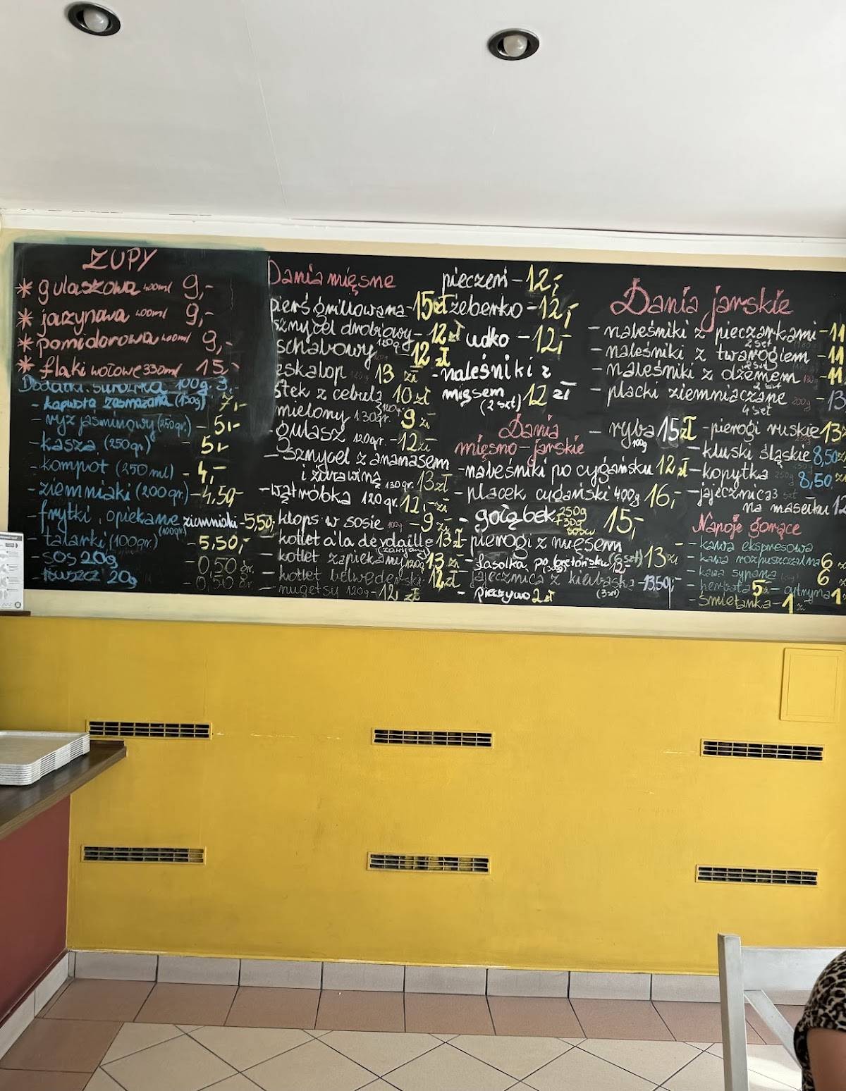 Menu at Bar Rodzynek, Olsztyn