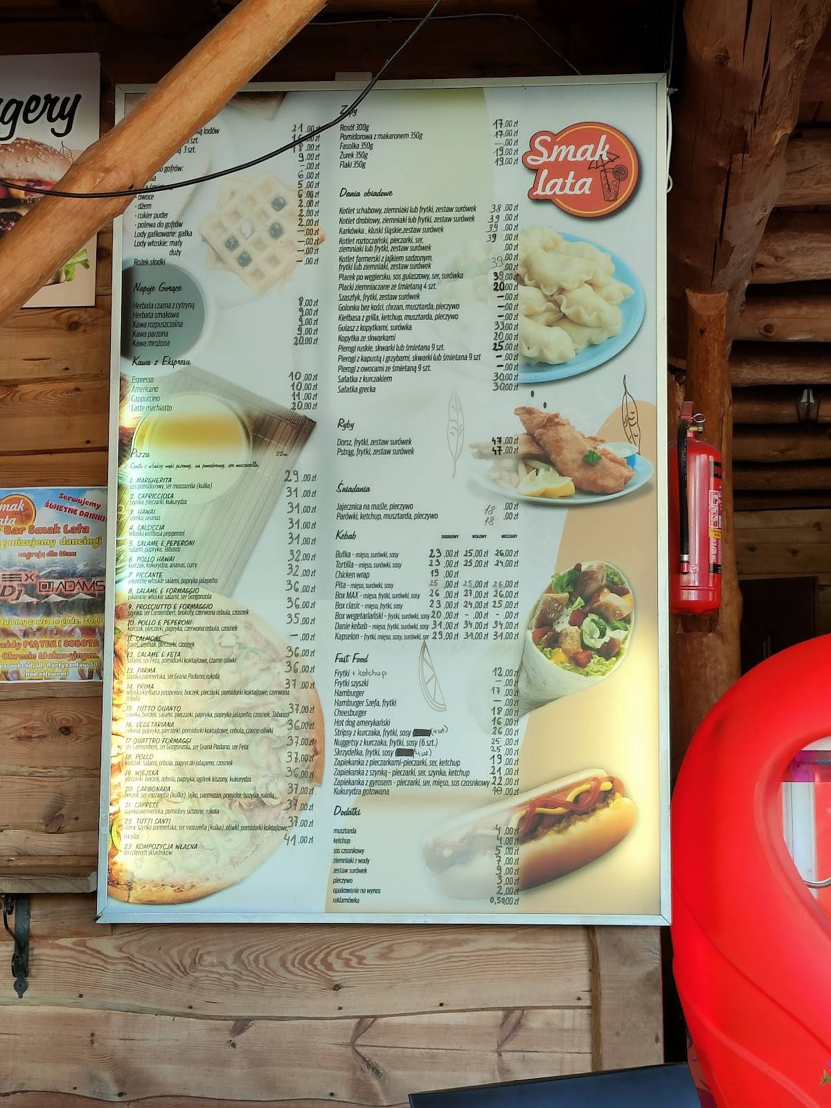 Menu at Bar Smak Lata, Krasnobród