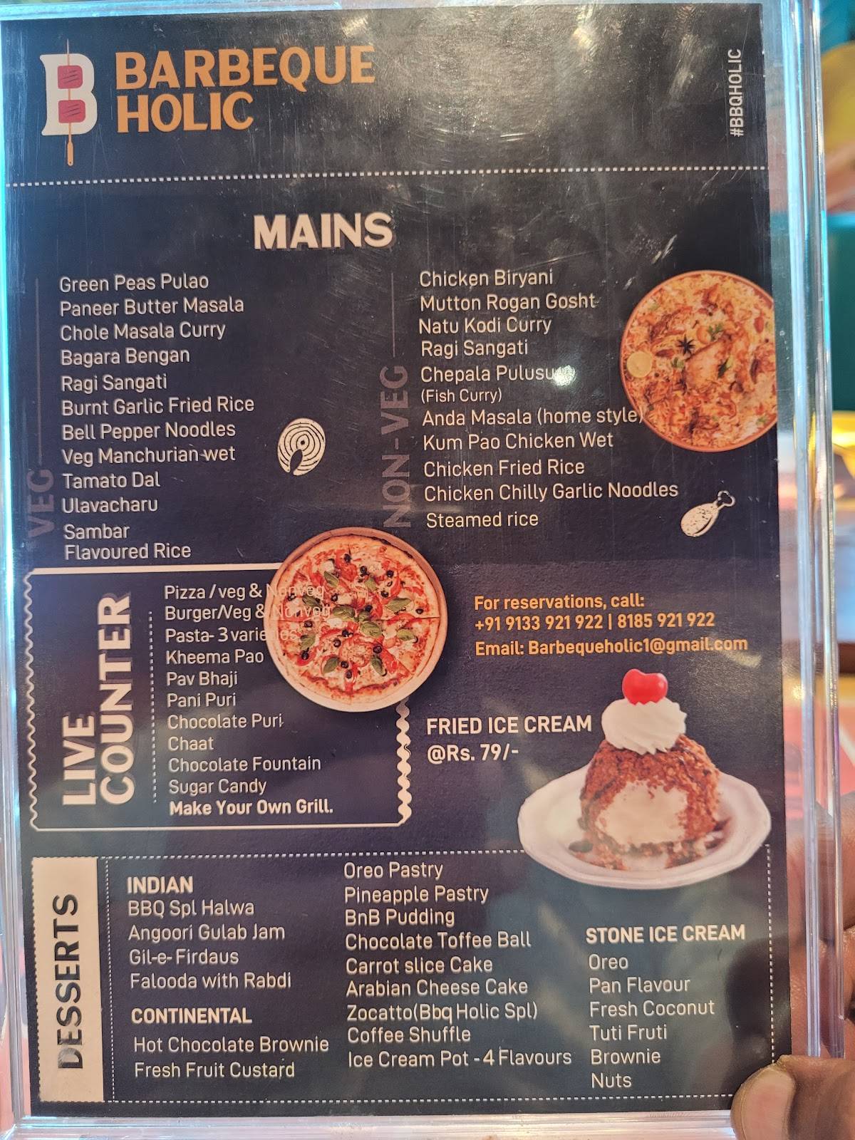 Menu at Barbeque Holic, Hyderabad