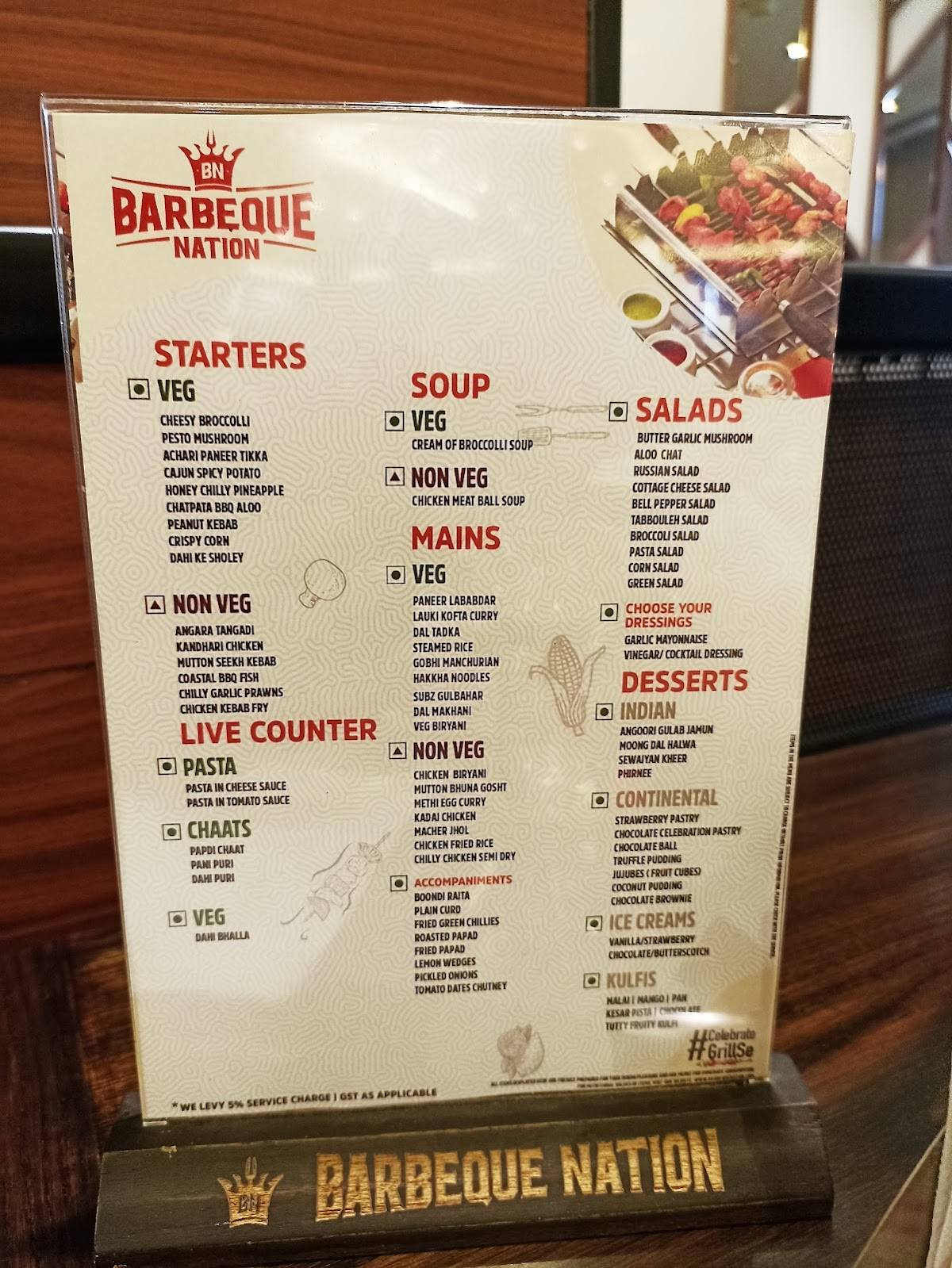 Menu at Barbeque Nation - Jamshedpur, Jamshedpur