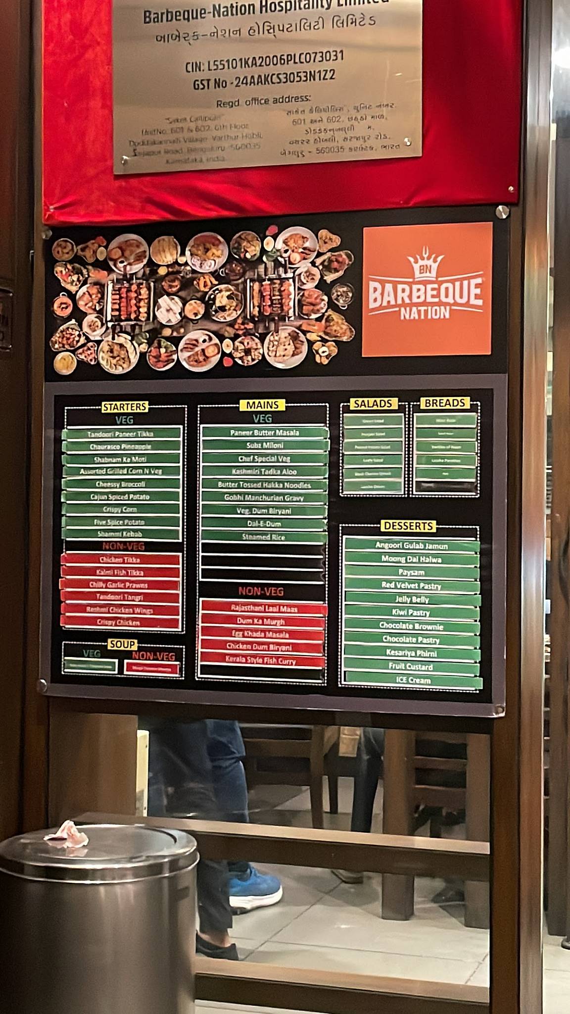Menu at Barbeque Nation, Surat, 1st Floor