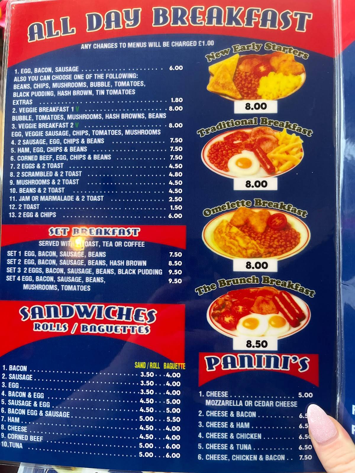 Menu at Barnet Cafe, Barnet, 80-82 High St