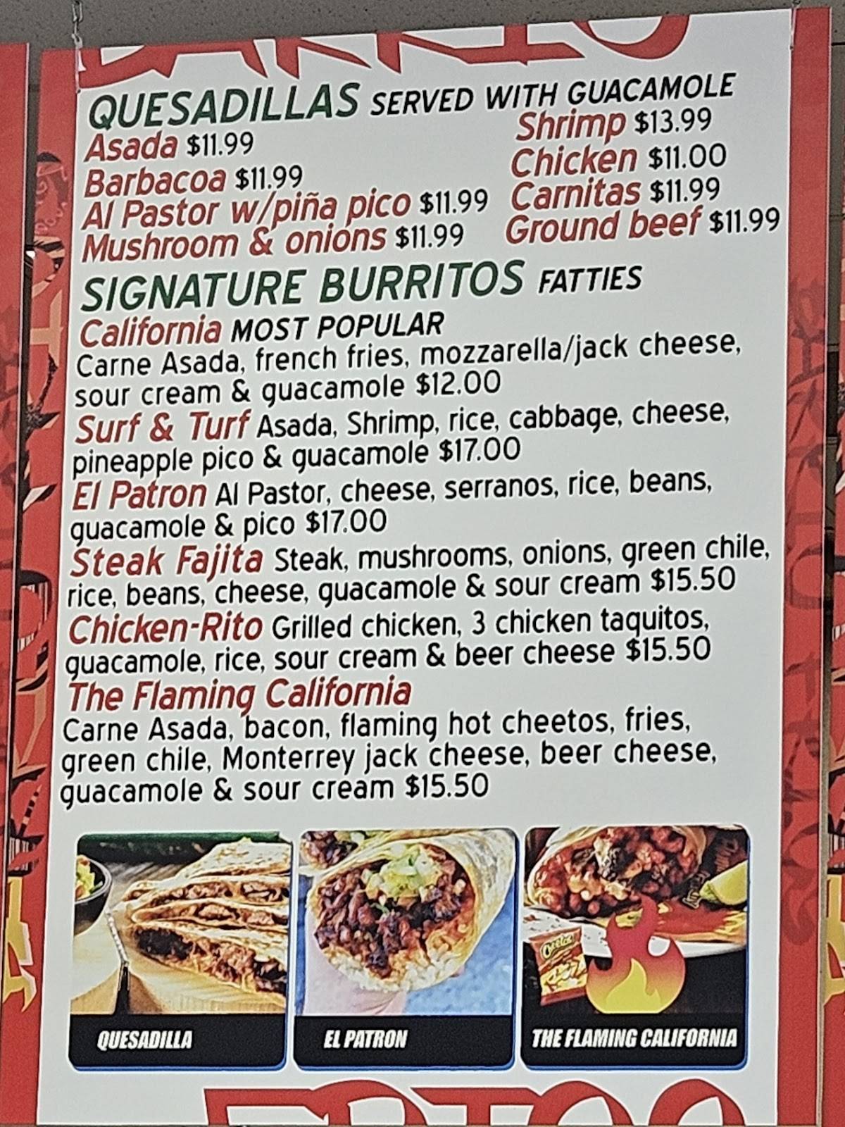 Menu at Barrio Fries Pojoaque, Pojoaque