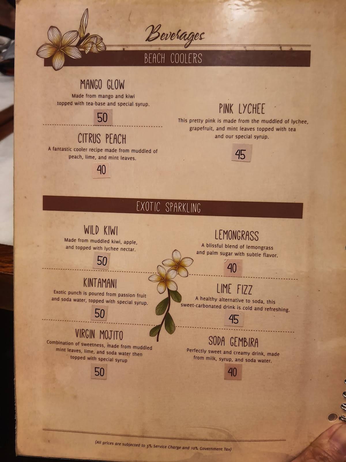 Menu at Bebek Tepi Sawah restaurant, Central Jakarta, 10