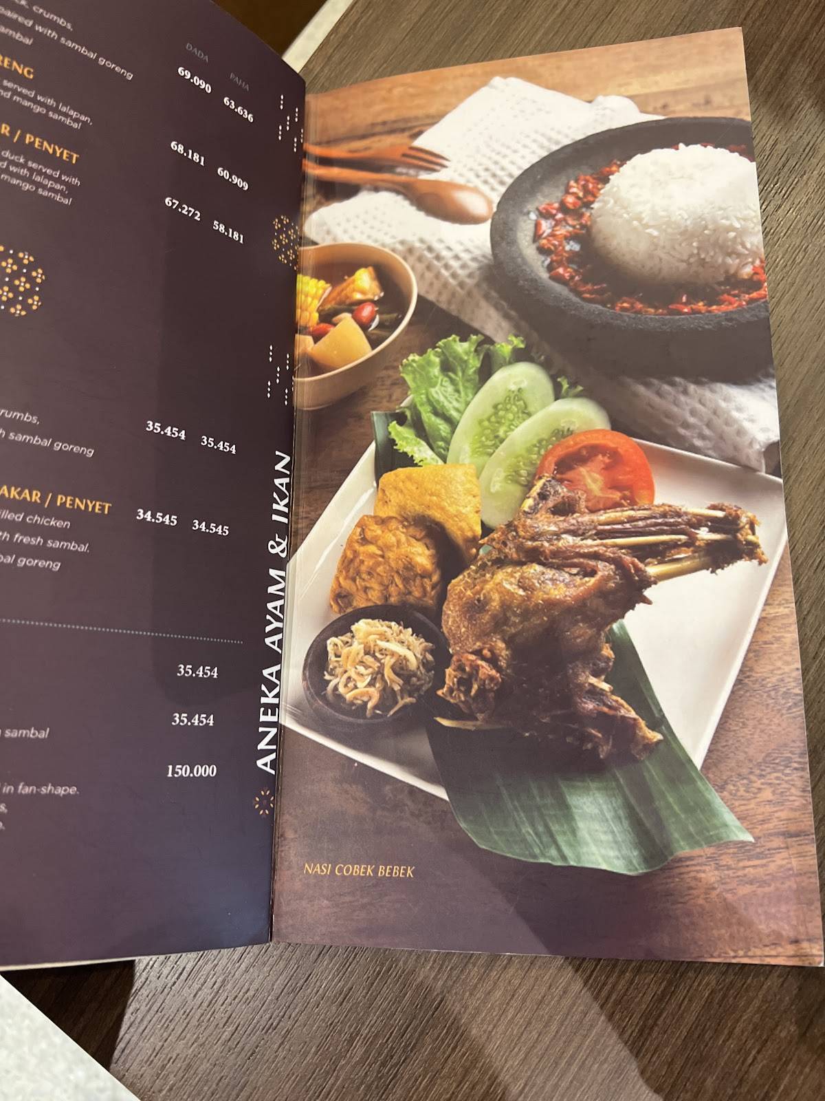 Carta del restaurante Begor Pondok Suryo, Central Jakarta, Jl. Tlk ...