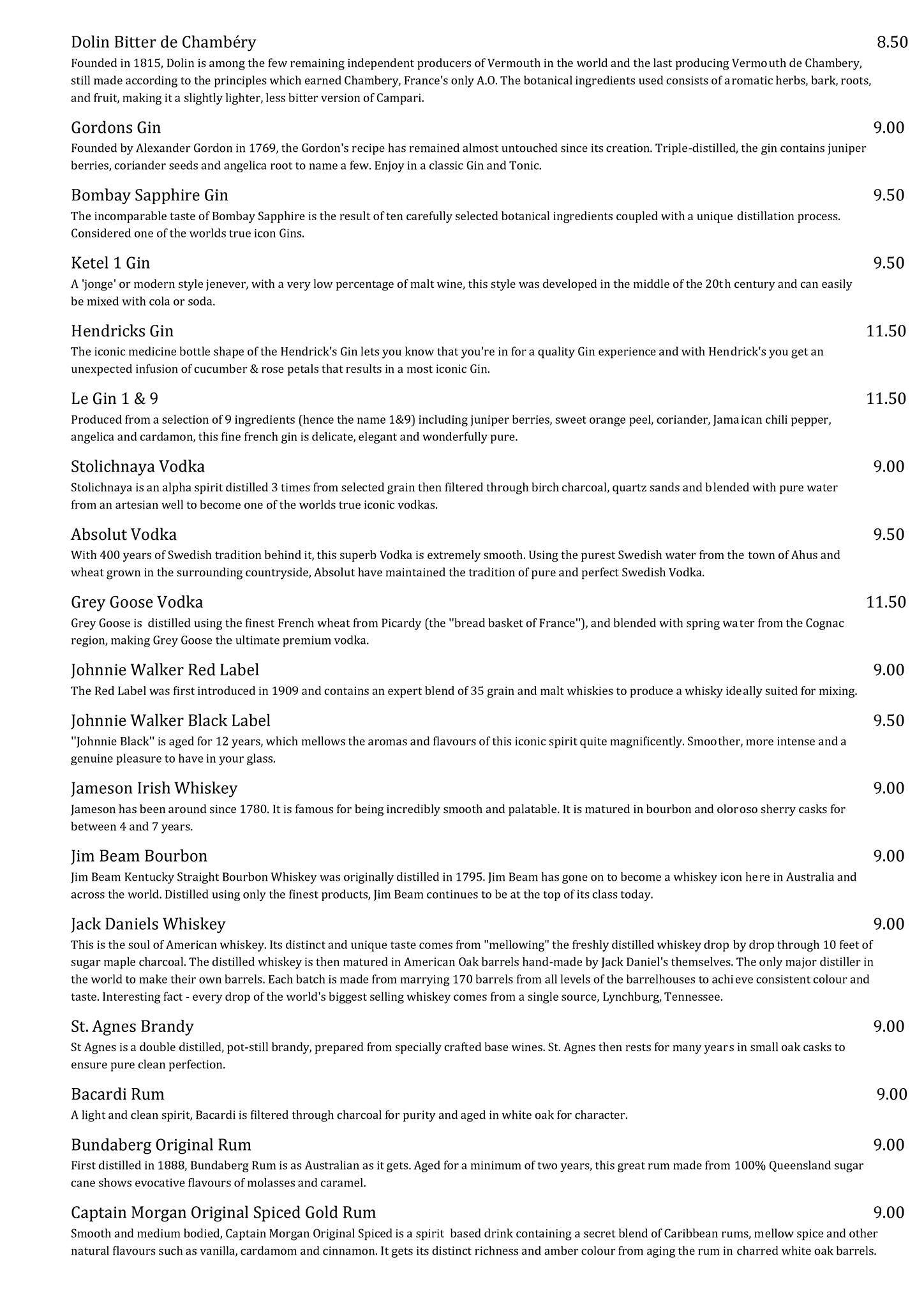 Menu at Le ﻿﻿Voltaire Bistro Francais restaurant, Belgrave