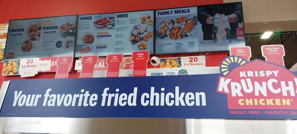 Menu at Krispy Krunchy Chicken restaurant, Detroit, E Jefferson Ave