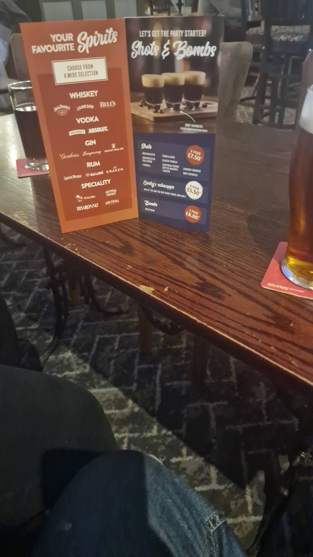 Menu at Belle Vue pub & bar, Filey