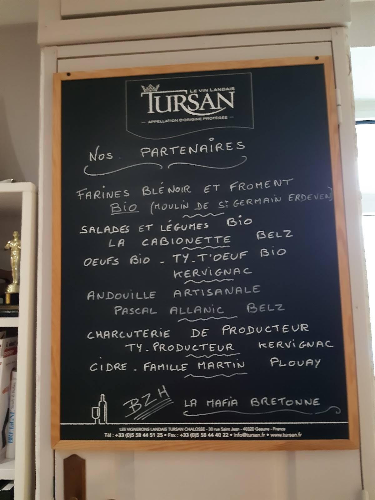 Menu au Crêperie La Gourmandine restaurant, Étel