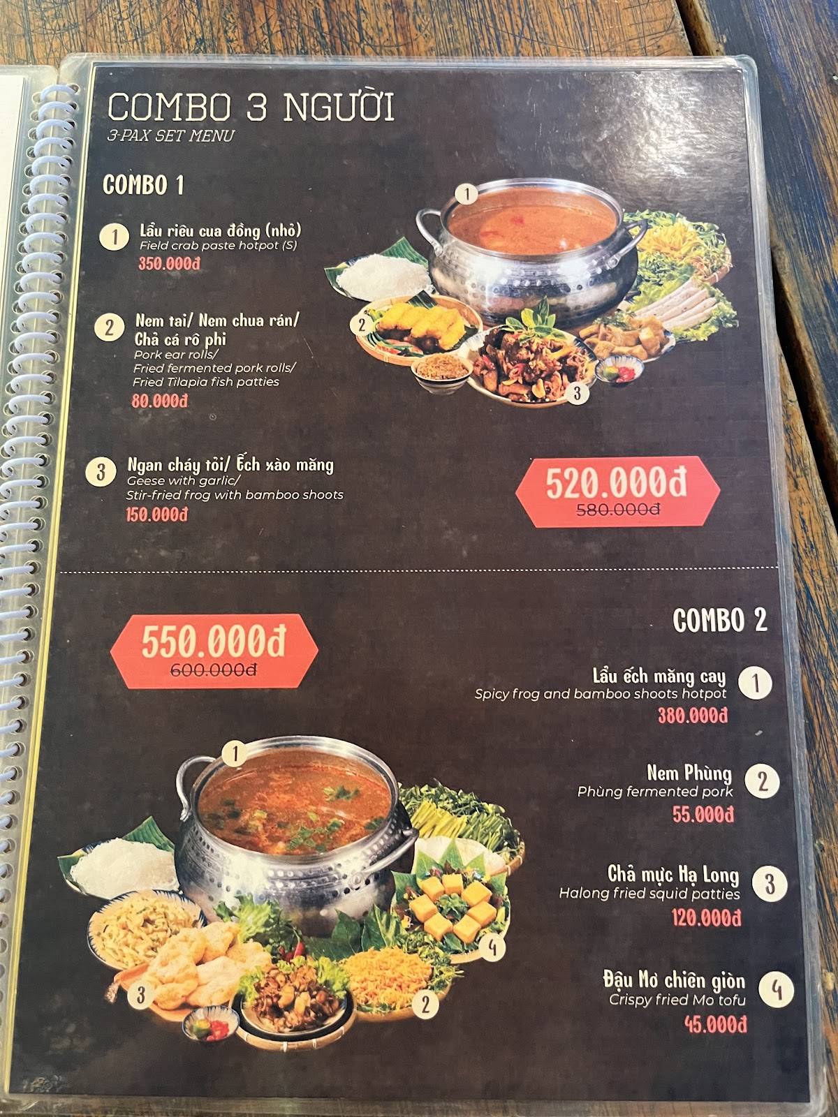 Menu at Béo Ơi Quán restaurant, Ho Chi Minh City, Hẻm 15M kế bên