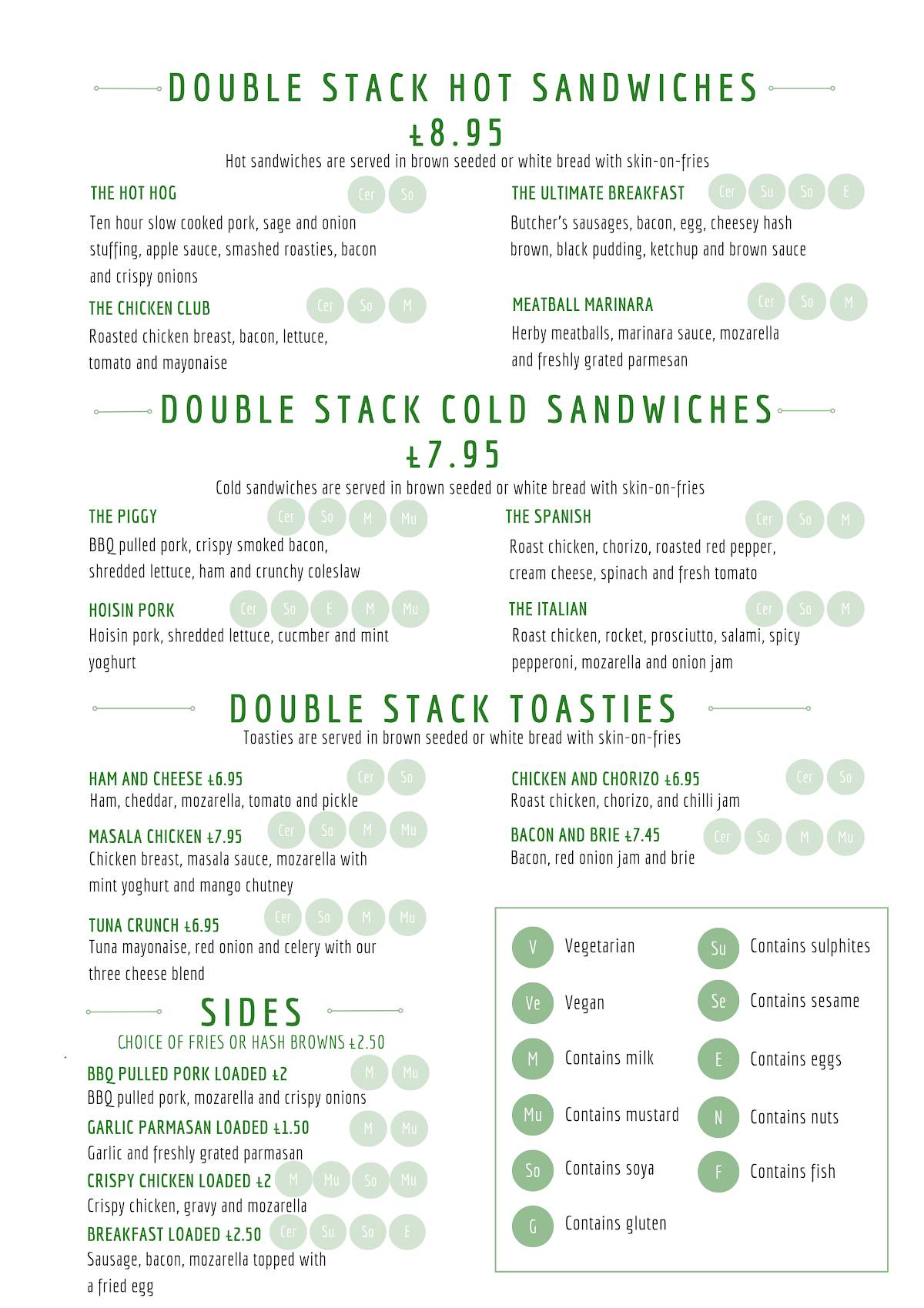 Menu at Berries Pontefract cafe, Pontefract